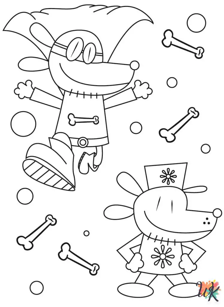 34 Dog Man Coloring Pages For Kids - ColoringPagesWK.com