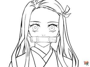 54 Nezuko Coloring Pages For Kids - ColoringPagesWK.com