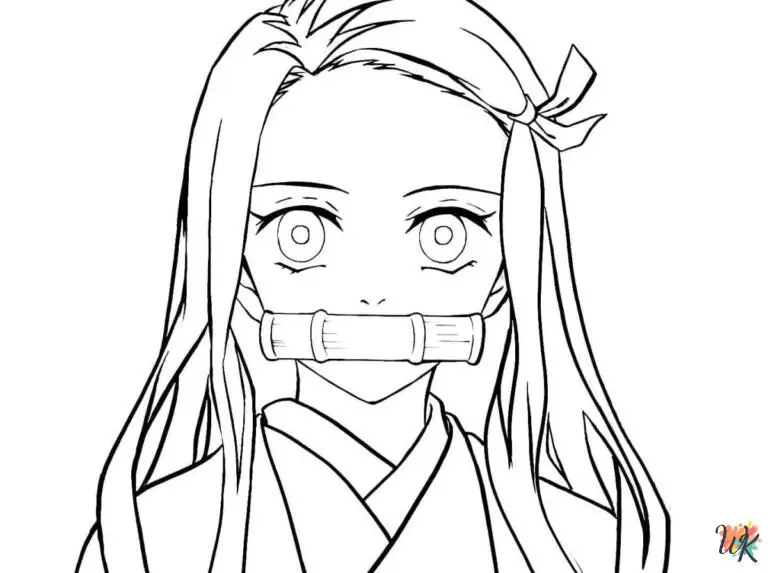 54 Nezuko Coloring Pages For Kids - ColoringPagesWK.com
