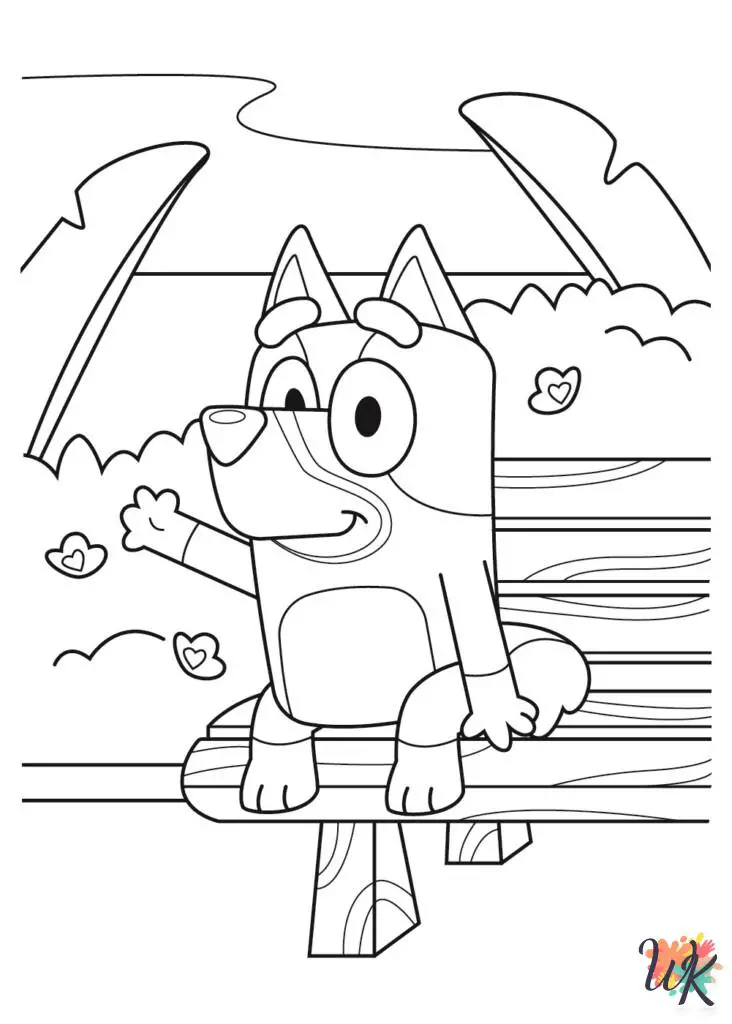 17 Bluey Coloring Pages For Kids - ColoringPagesWK.com