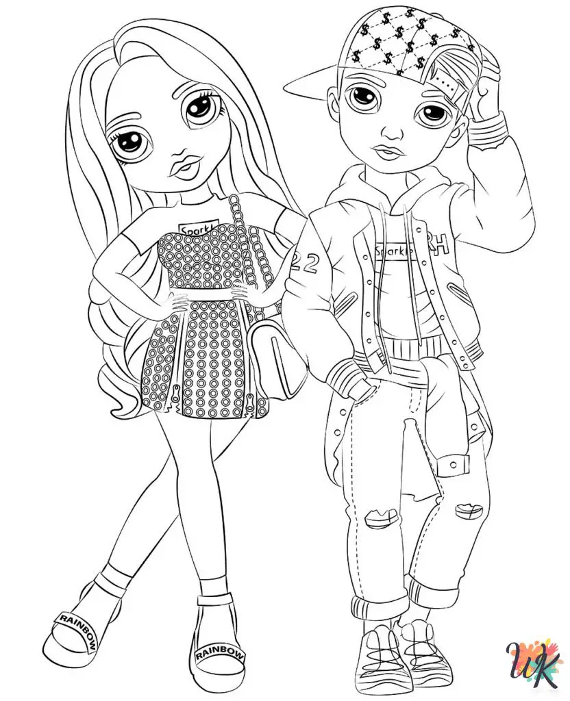 33 Rainbow High Coloring Pages For Kids - ColoringPagesWK