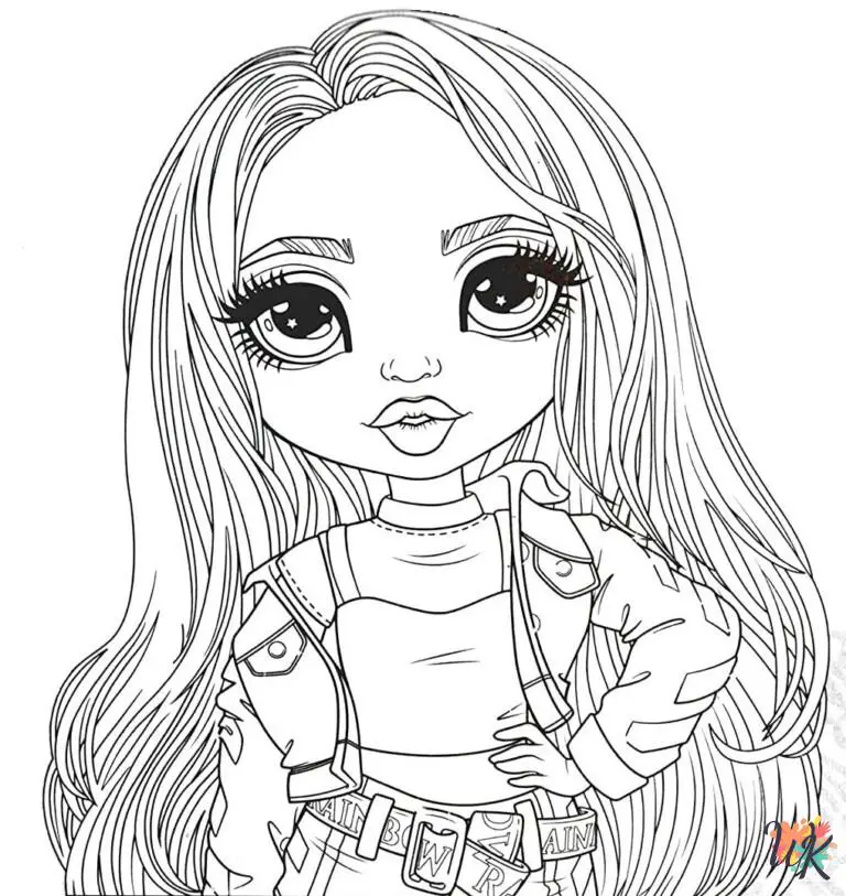 33 Rainbow High Coloring Pages For Kids - ColoringPagesWK