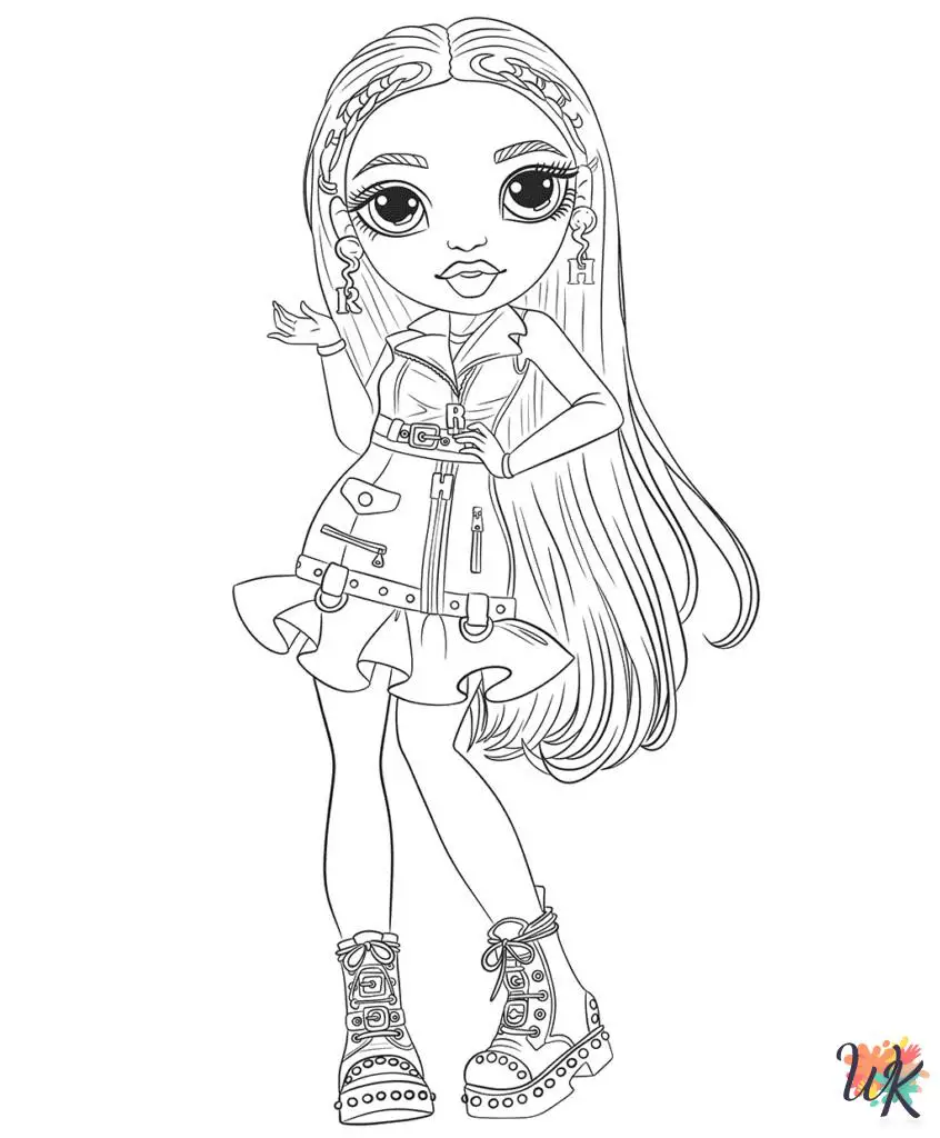 33 Rainbow High Coloring Pages For Kids - ColoringPagesWK