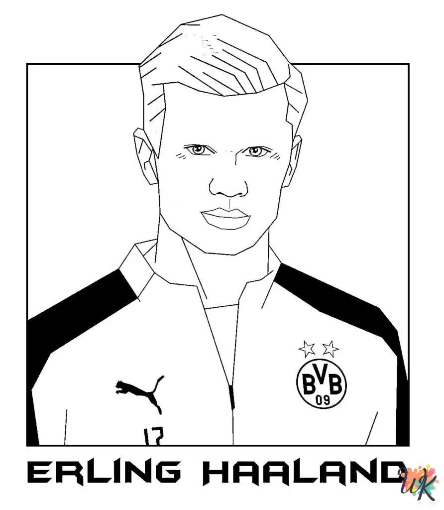 27 Erling Haaland Coloring Pages For Kids - ColoringPagesWK