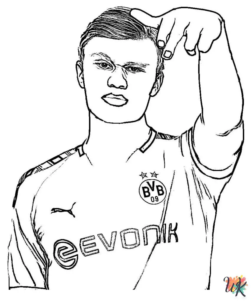 27 Erling Haaland Coloring Pages For Kids - ColoringPagesWK