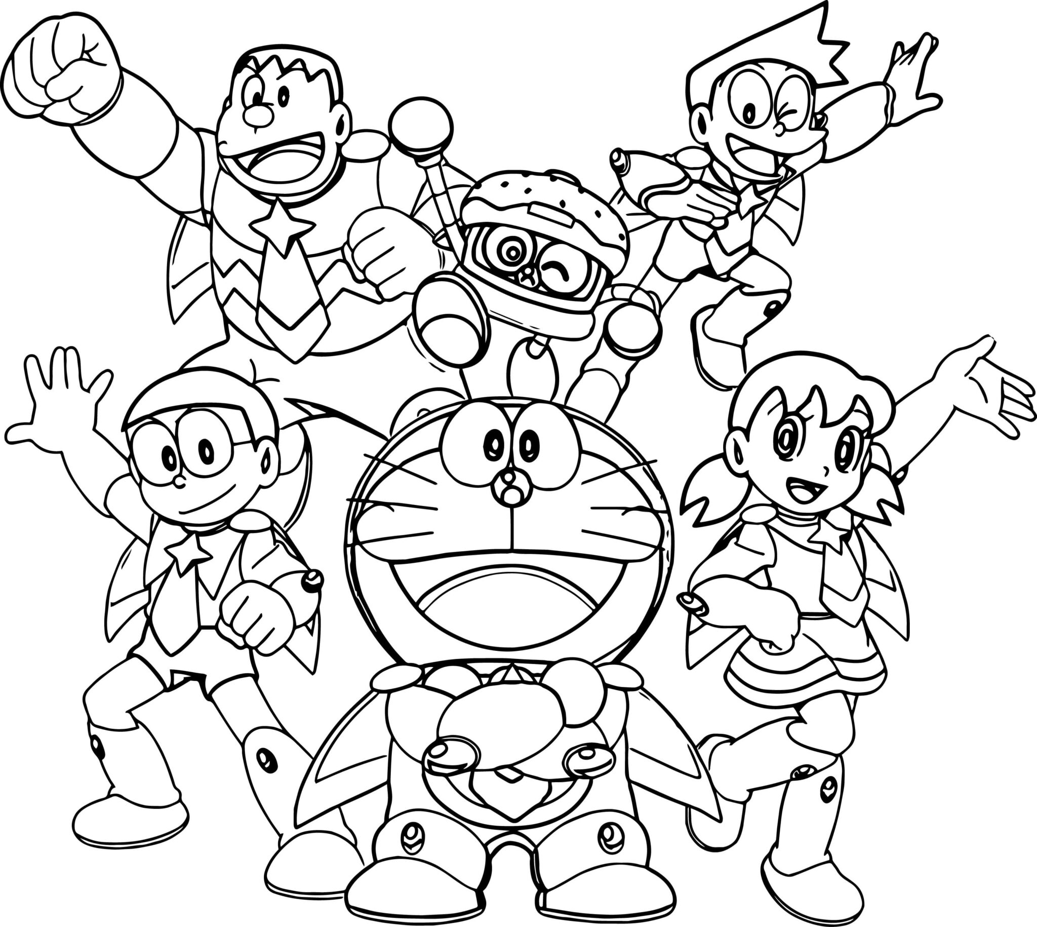 53 Doraemon Coloring Pages For Kids - ColoringPagesWK.com