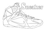 94 Sneaker Coloring Pages For Kids - ColoringPagesWK.com
