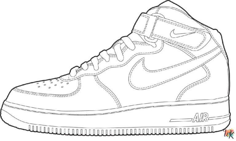 94 Sneaker Coloring Pages For Kids - ColoringPagesWK.com