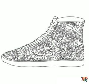 94 Sneaker Coloring Pages For Kids - ColoringPagesWK.com