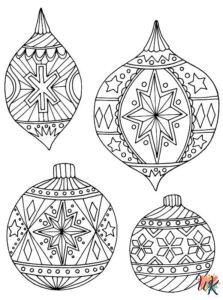 17 Christmas Balls Coloring Pages For Kids - ColoringPagesWK
