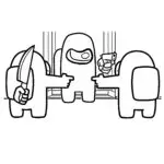 33 Among Us Christmas Coloring Pages For Kids - ColoringPagesWK