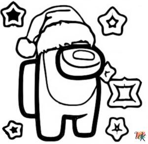 33 Among Us Christmas Coloring Pages For Kids - ColoringPagesWK