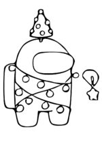 33 Among Us Christmas Coloring Pages For Kids - ColoringPagesWK