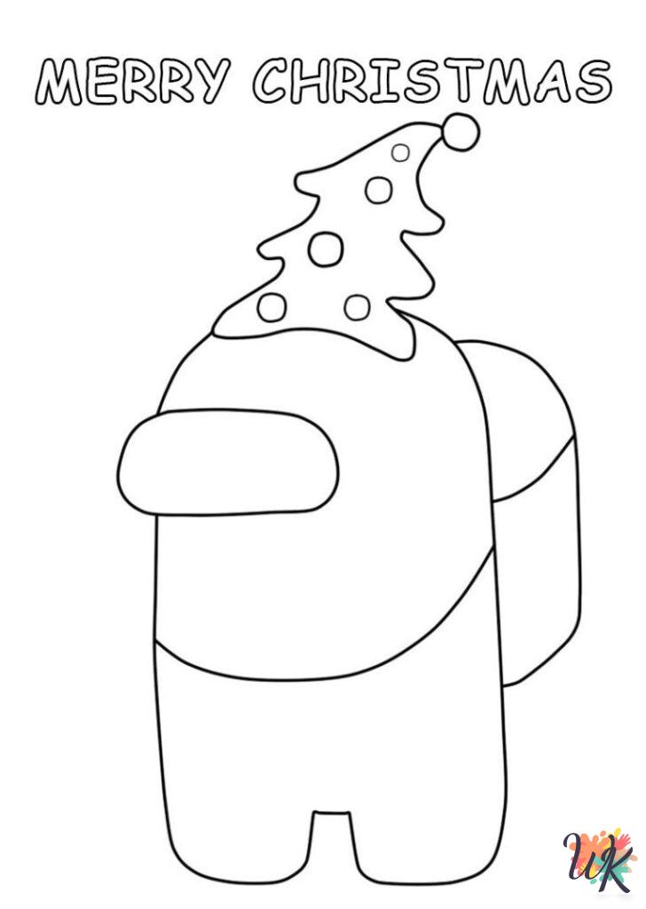 33 Among Us Christmas Coloring Pages For Kids - ColoringPagesWK