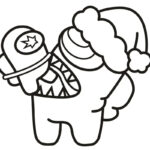33 Among Us Christmas Coloring Pages For Kids - ColoringPagesWK