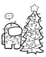 33 Among Us Christmas Coloring Pages For Kids - ColoringPagesWK