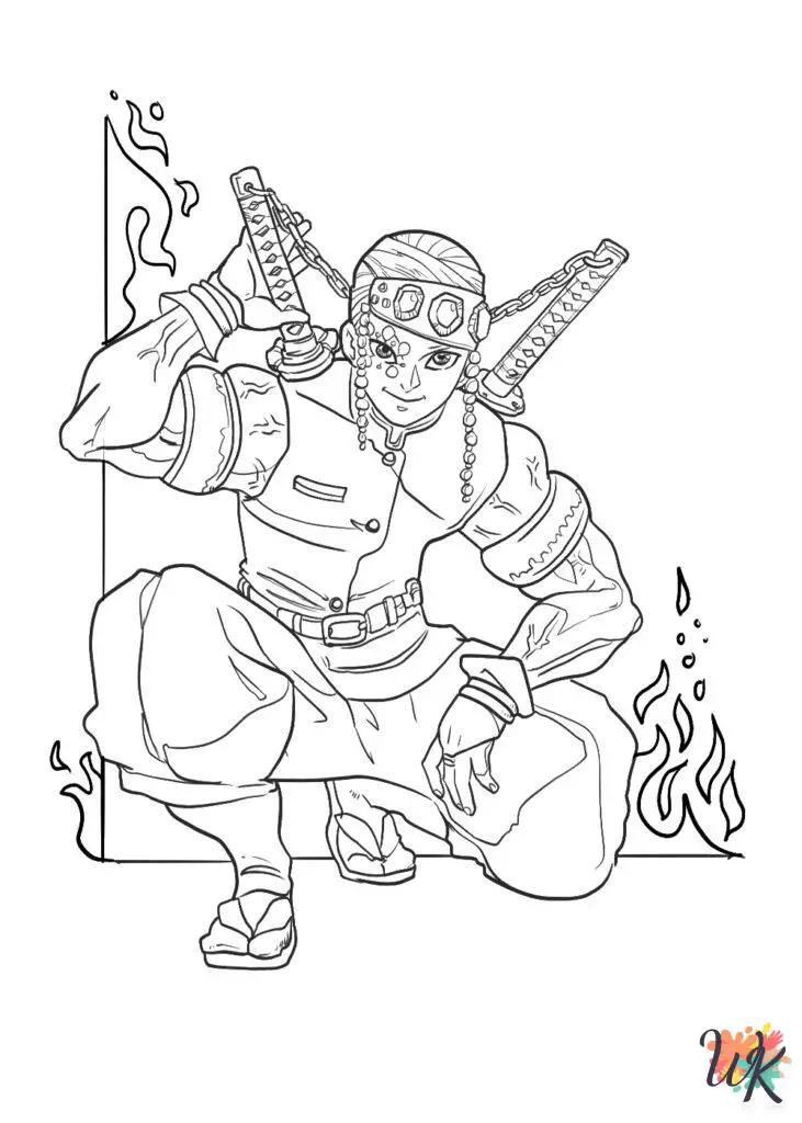 47 Demon Slayer Coloring Pages For Kids | ColoringPagesWK