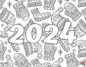 28 Happy New Year 2024 Coloring Pages