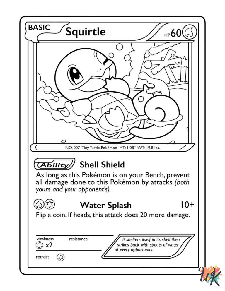 24 Squirtle Coloring Pages For Kids - Print & Color For Fun!