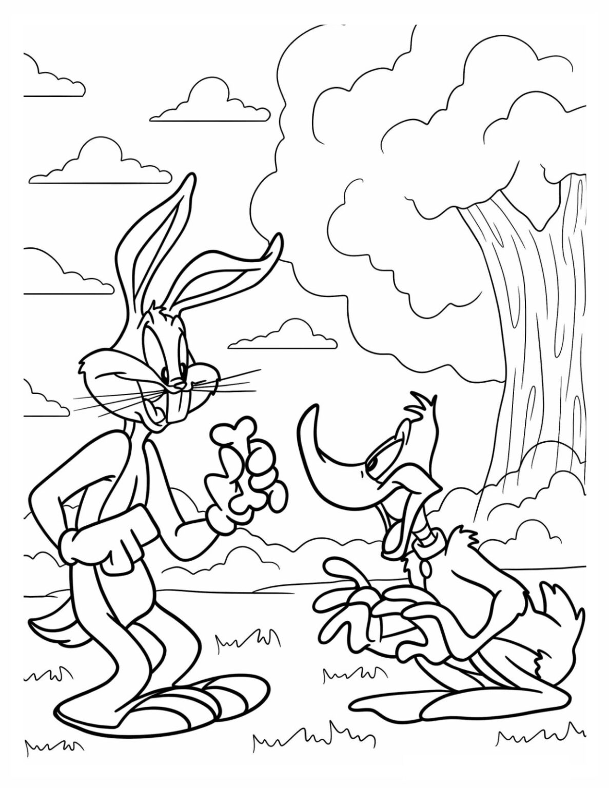 20 Bugs Bunny Coloring Pages For Kids - ColoringPagesWK