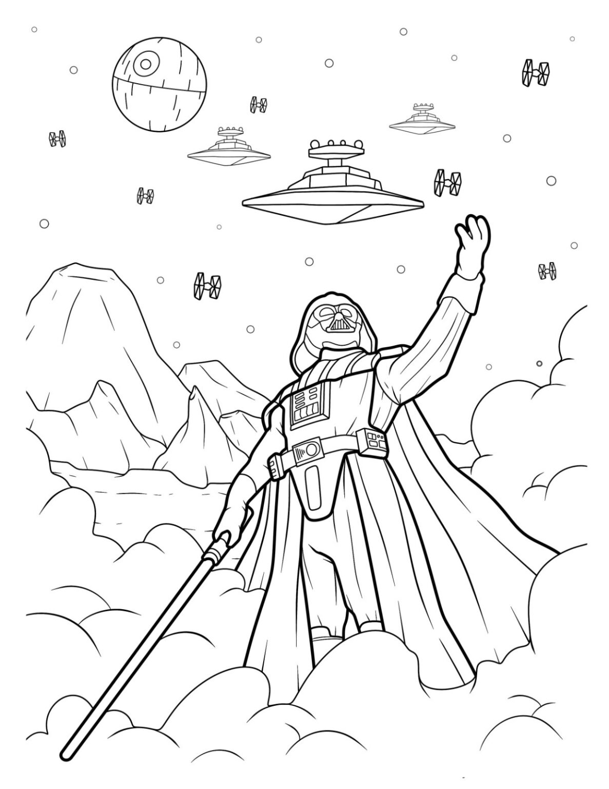 26 Darth Vader Coloring Pages For Kids - ColoringPagesWK