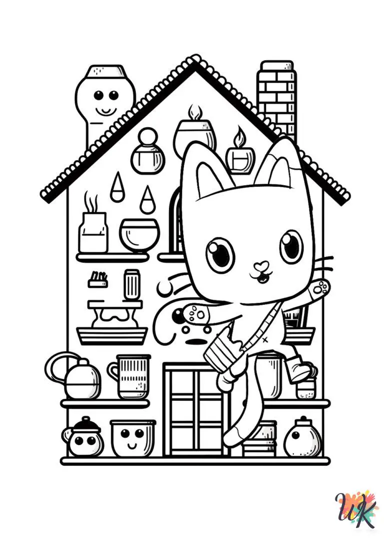 52 Gabby's Dollhouse Coloring Pages For Kids - ColoringPagesWK