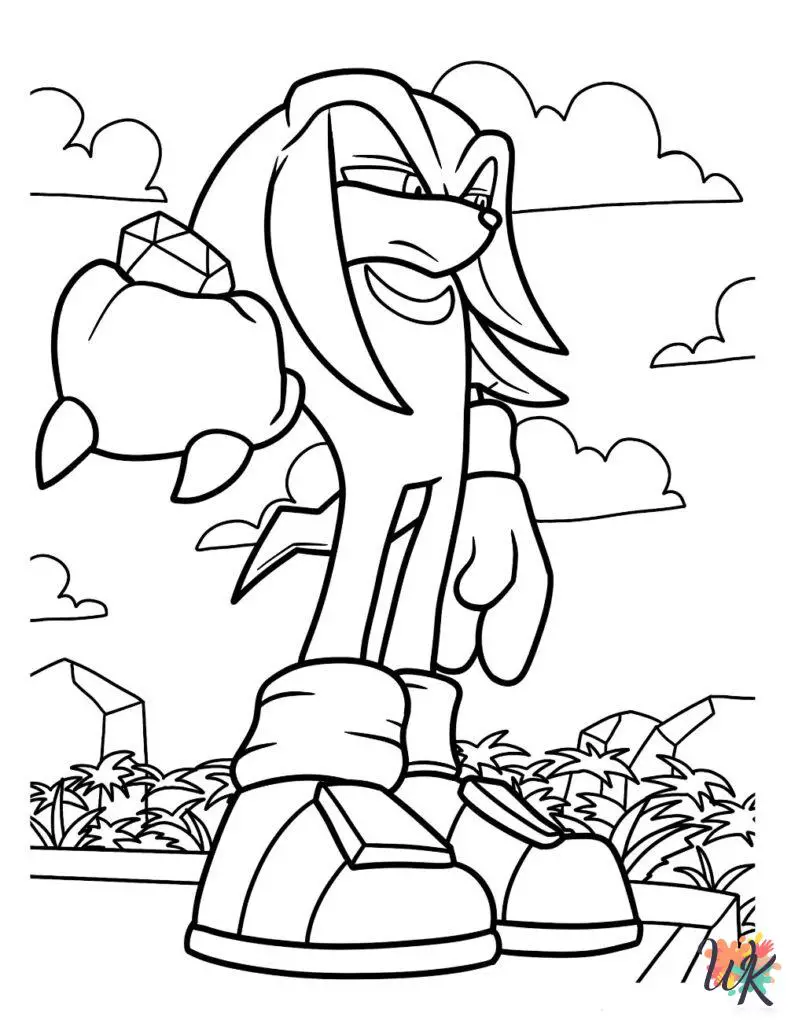 20 Knuckles Coloring Pages For Kids - ColoringPagesWK