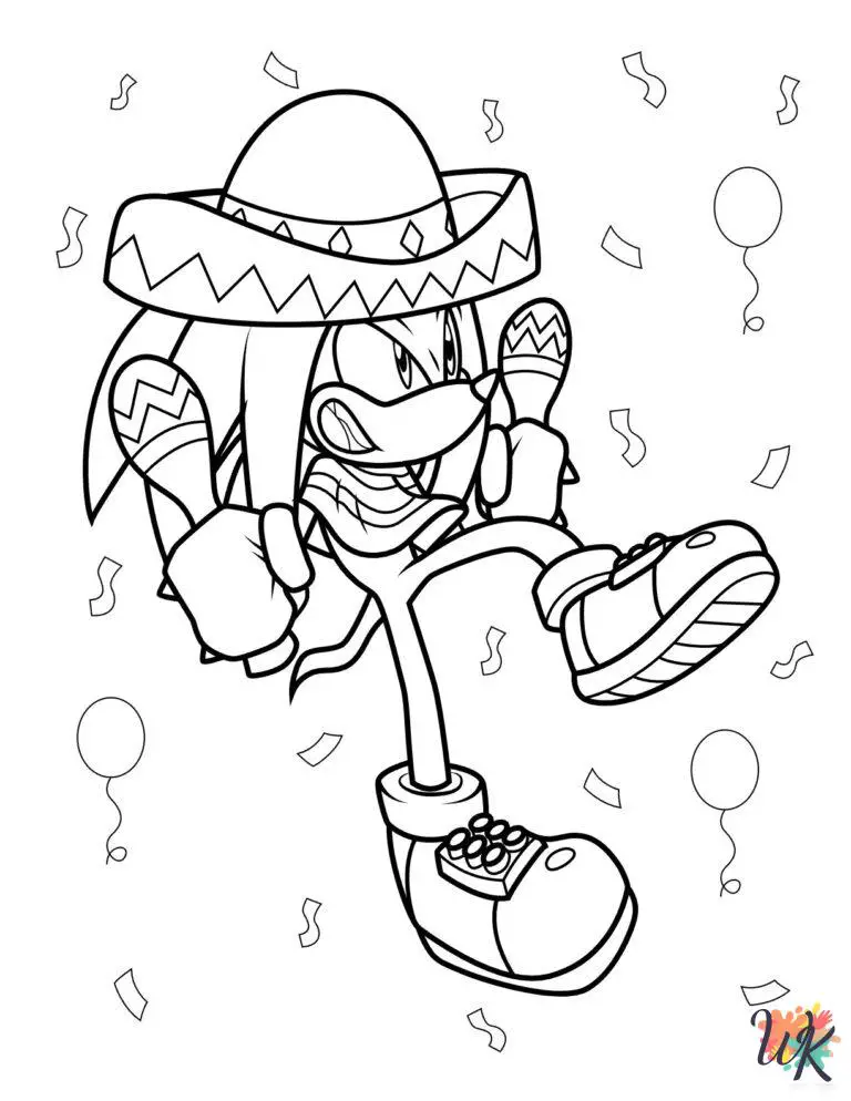 20 Knuckles Coloring Pages For Kids - ColoringPagesWK