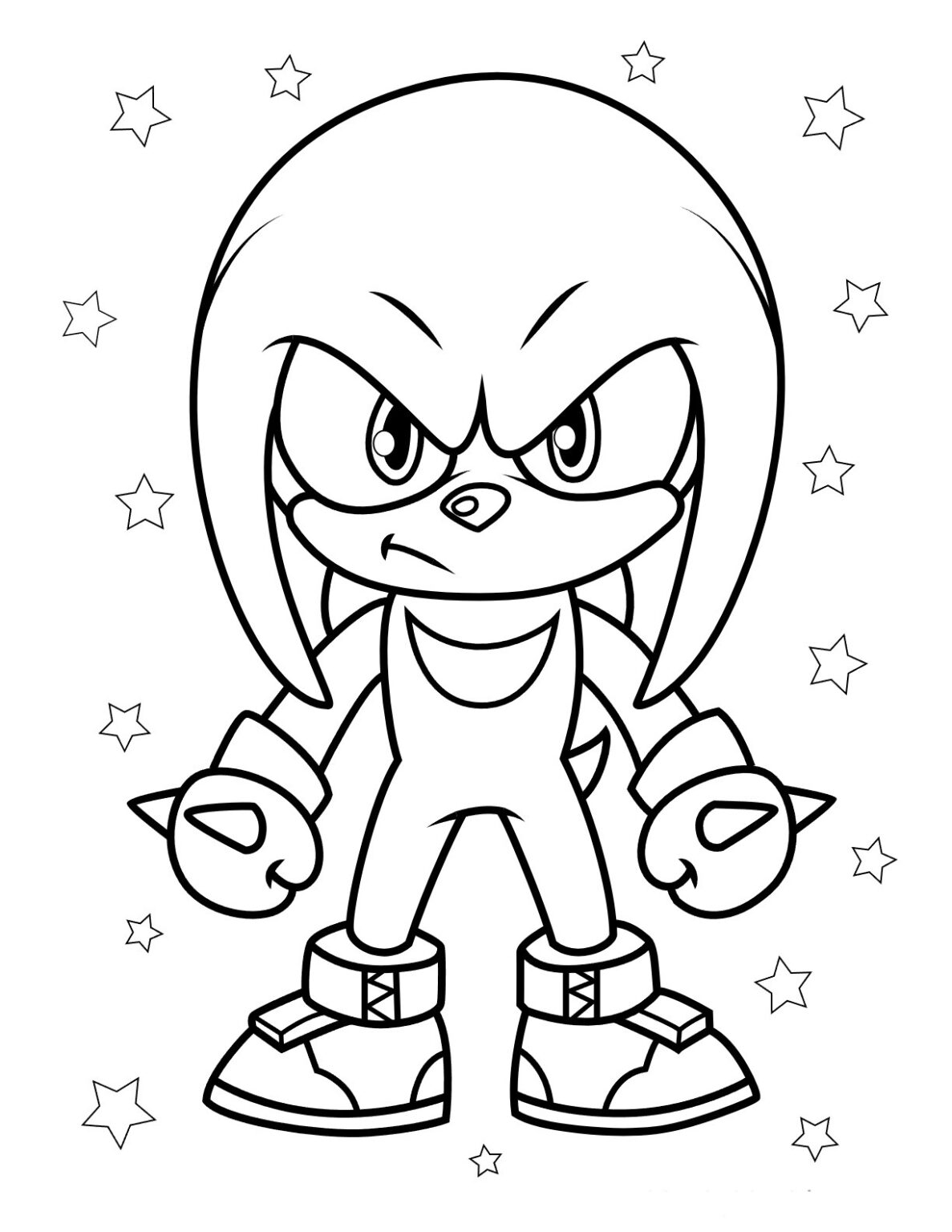 20 Knuckles Coloring Pages For Kids - ColoringPagesWK