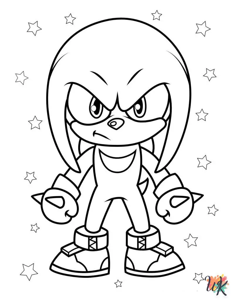 20 Knuckles Coloring Pages For Kids - ColoringPagesWK