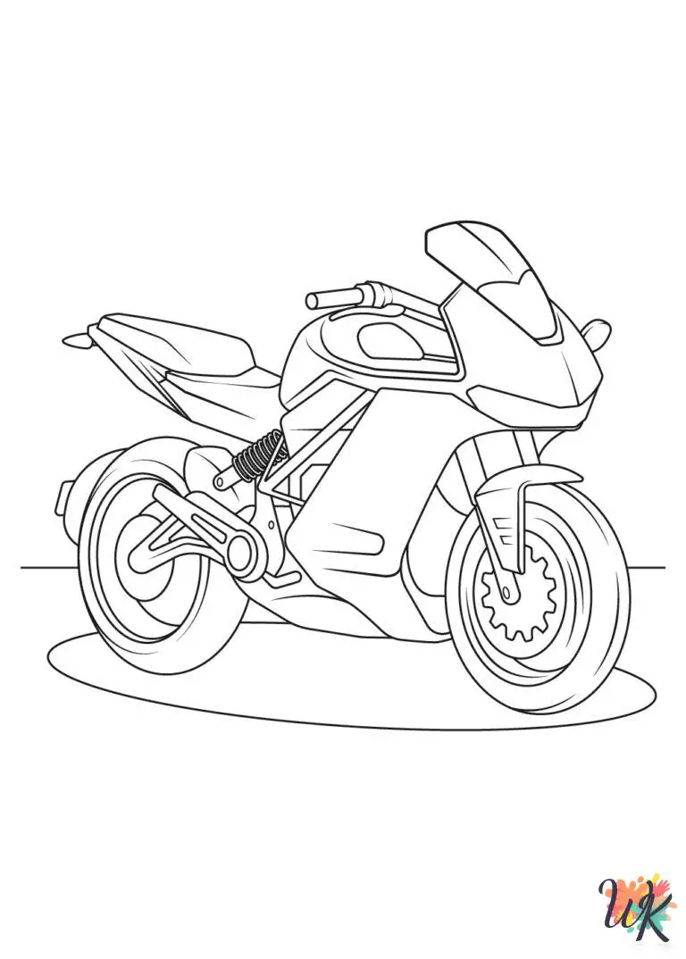 39 Motorcycle Coloring Pages For Kids - ColoringPagesWK