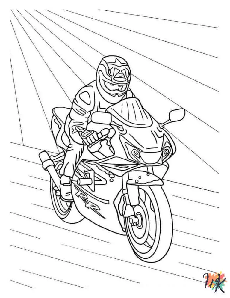 39 Motorcycle Coloring Pages For Kids - ColoringPagesWK