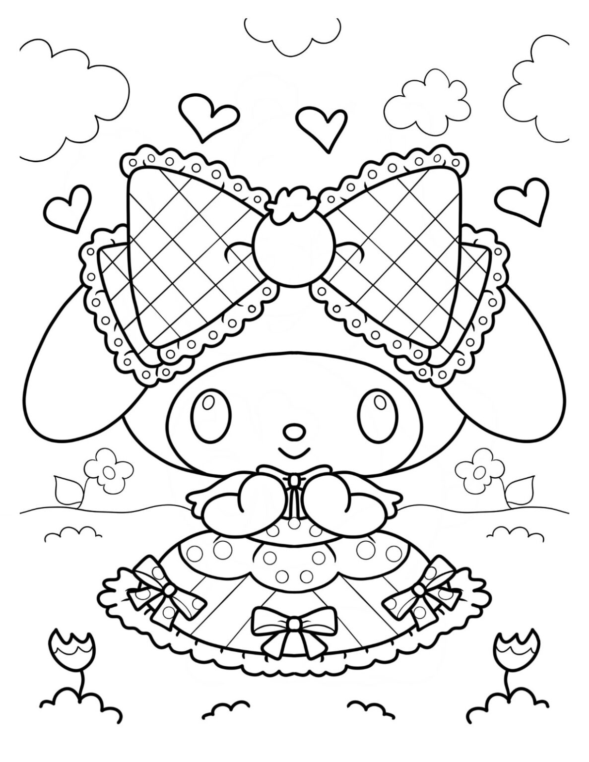 24 My Melody Coloring Pages For Kids - Coloring PagesWK