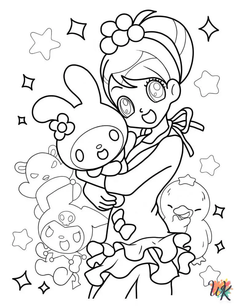 24 My Melody Coloring Pages For Kids - Coloring PagesWK