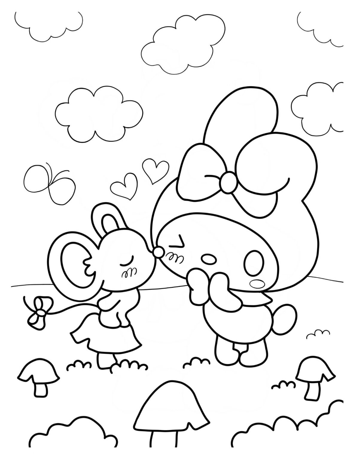 24 My Melody Coloring Pages For Kids - Coloring PagesWK
