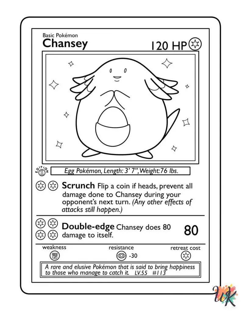 20 Pokemon Card Coloring Pages For Kids - ColoringPagesWK