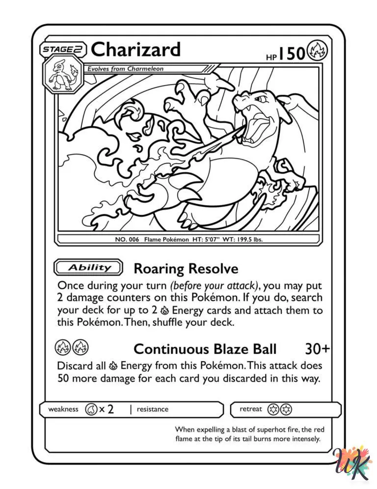 20 Pokemon Card Coloring Pages For Kids - ColoringPagesWK