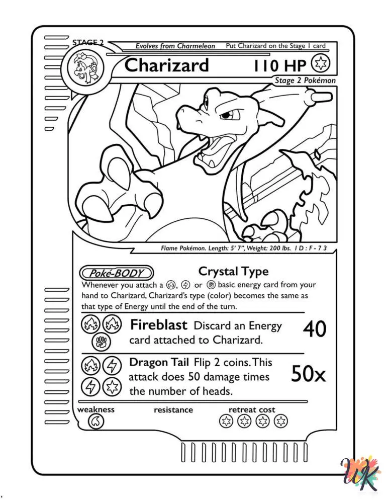 20 Pokemon Card Coloring Pages For Kids - ColoringPagesWK