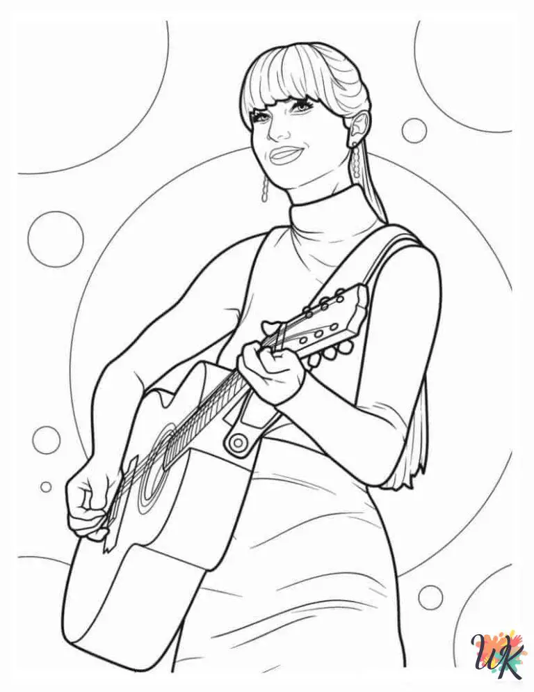 25 Taylor Swift Coloring Pages For Kids - ColoringPagesWK