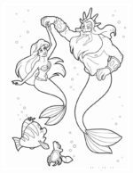 28 Ariel Coloring Pages For Kids - ColoringPagesWK.com