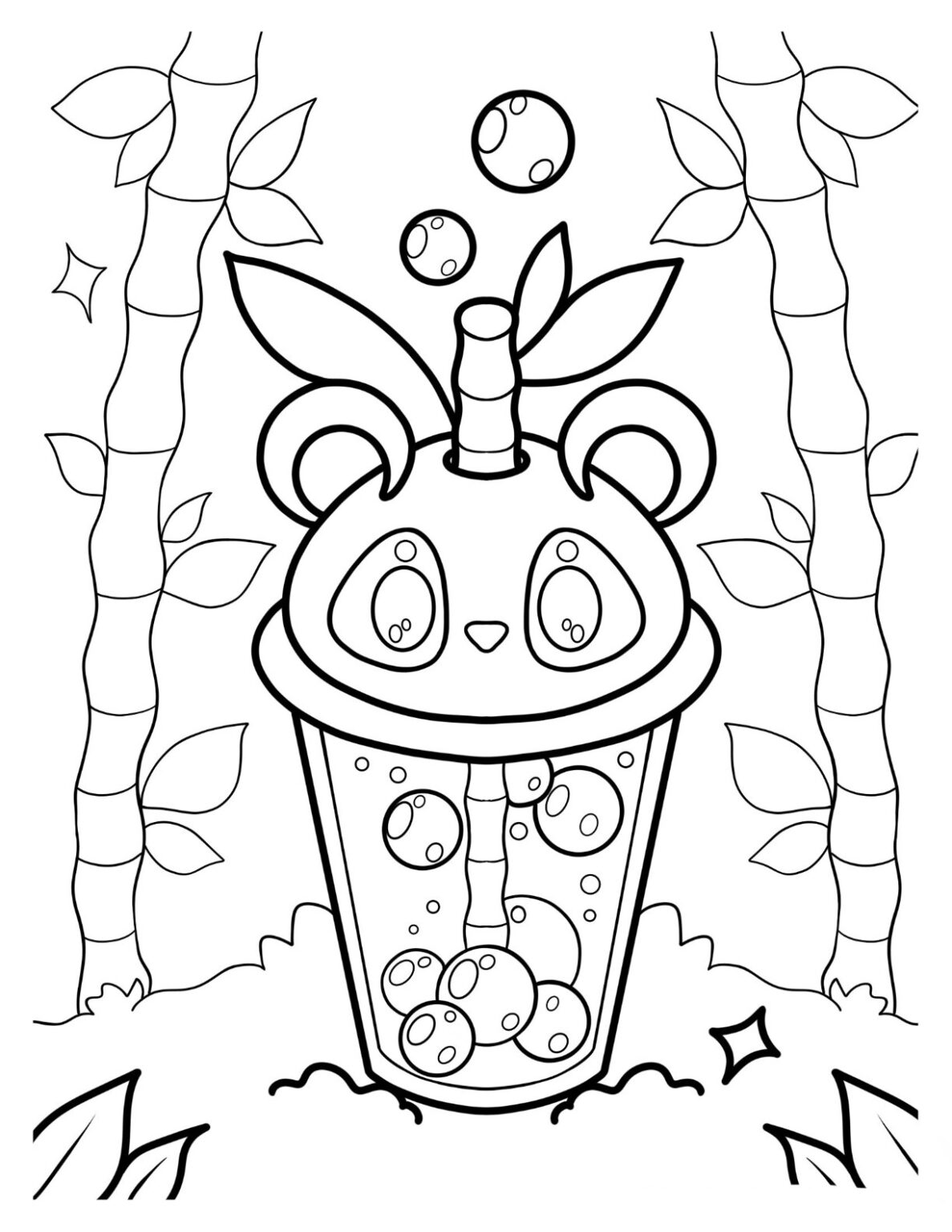 20 Boba Tea Coloring Pages