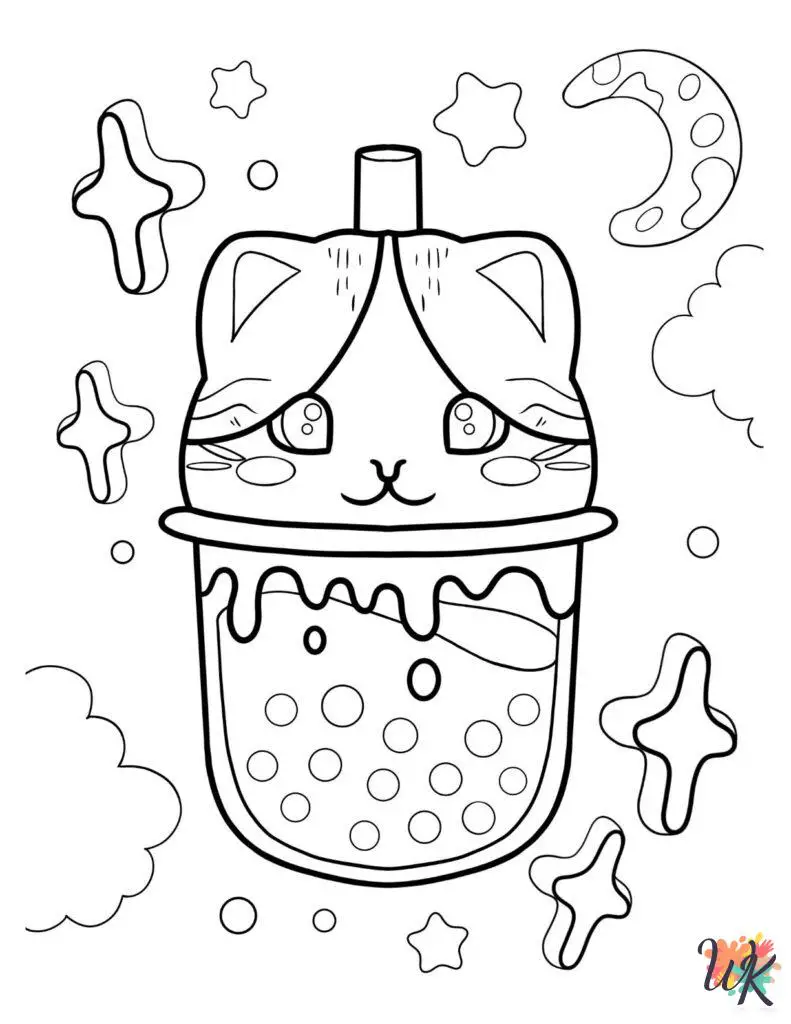 20 Boba Tea Coloring Pages