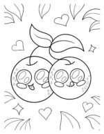 20 Cherry Coloring Page
