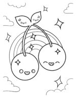 20 Cherry Coloring Page