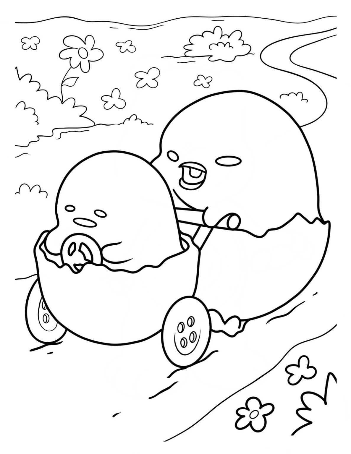 19 Gudetama Coloring Pages For Kids - ColoringPagesWK