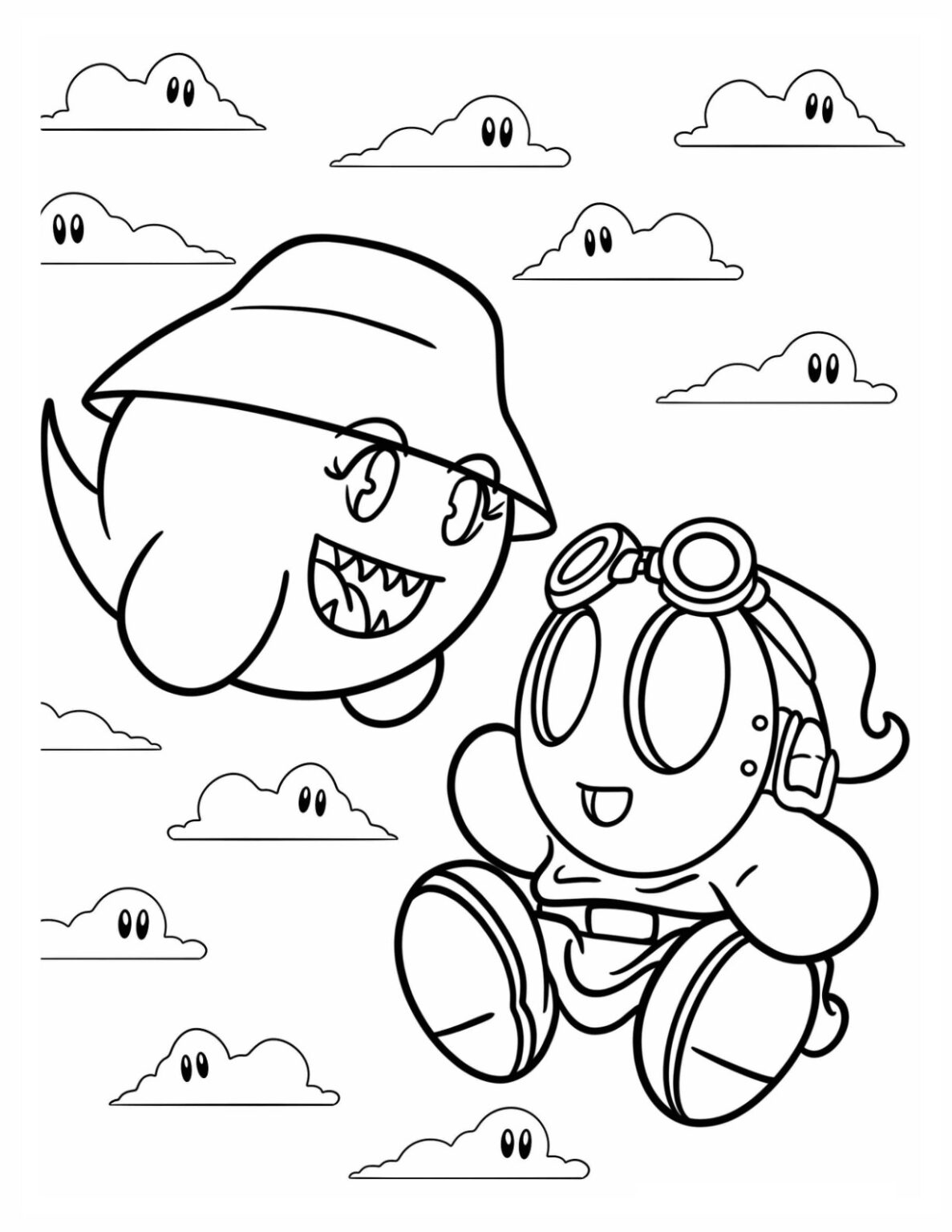 20 Shy Guy Coloring Pages For Kids Coloringpageswk