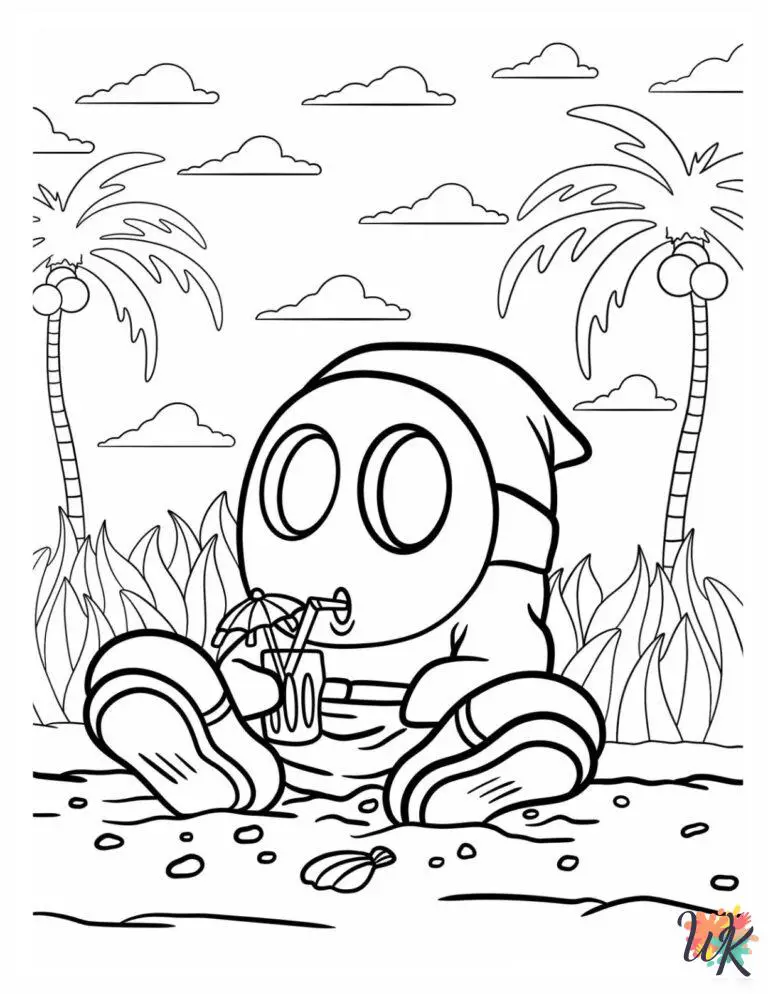 20 Shy Guy Coloring Pages For Kids - ColoringPagesWK.com