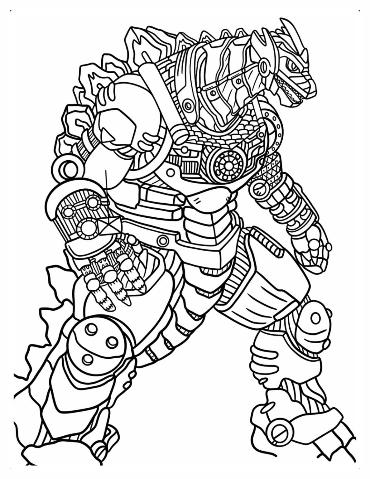 20 Godzilla Coloring Pages For Kids - ColoringPagesWK