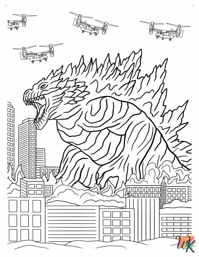 20 Godzilla Coloring Pages For Kids - ColoringPagesWK