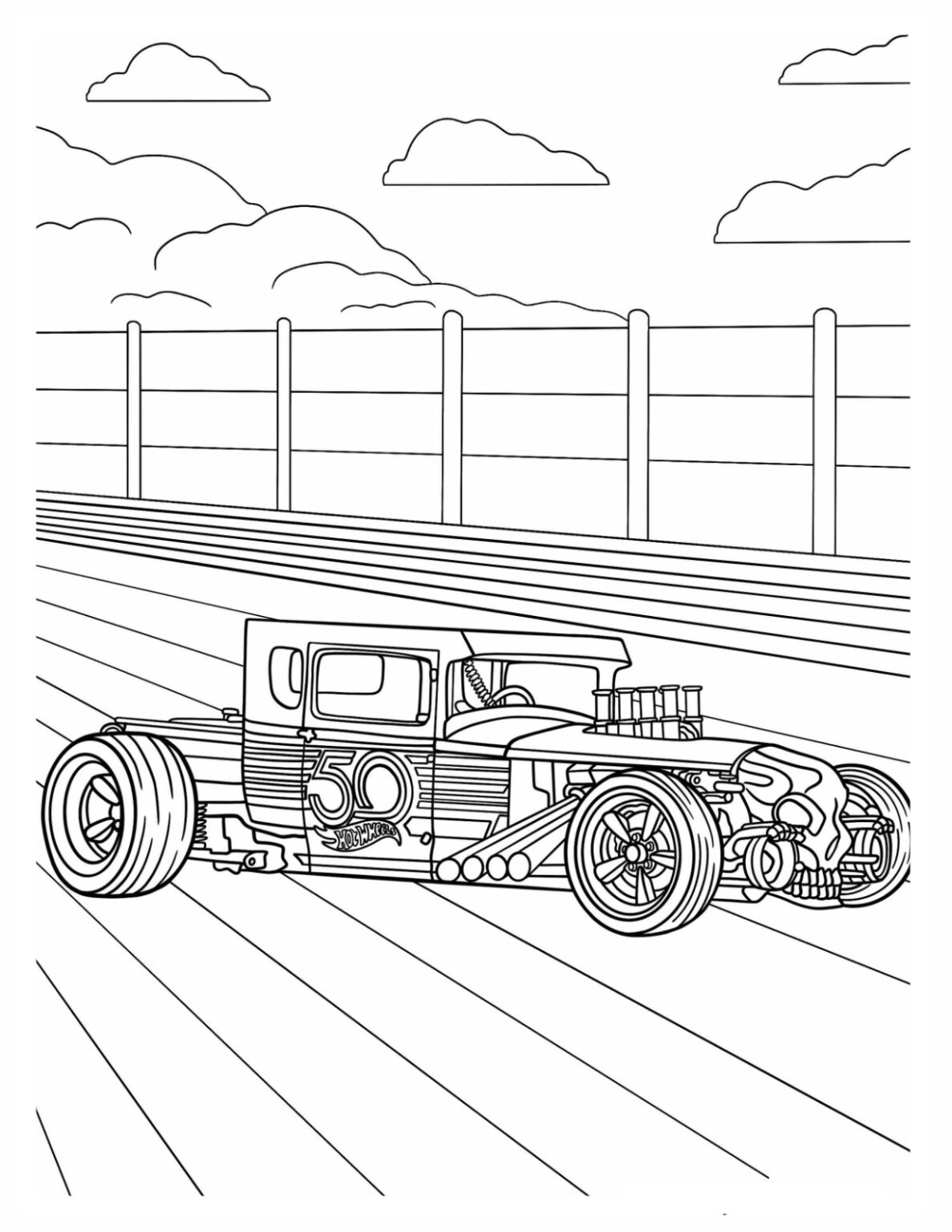 26 Hot Wheels Coloring Pages For Kids - ColoringPagesWK